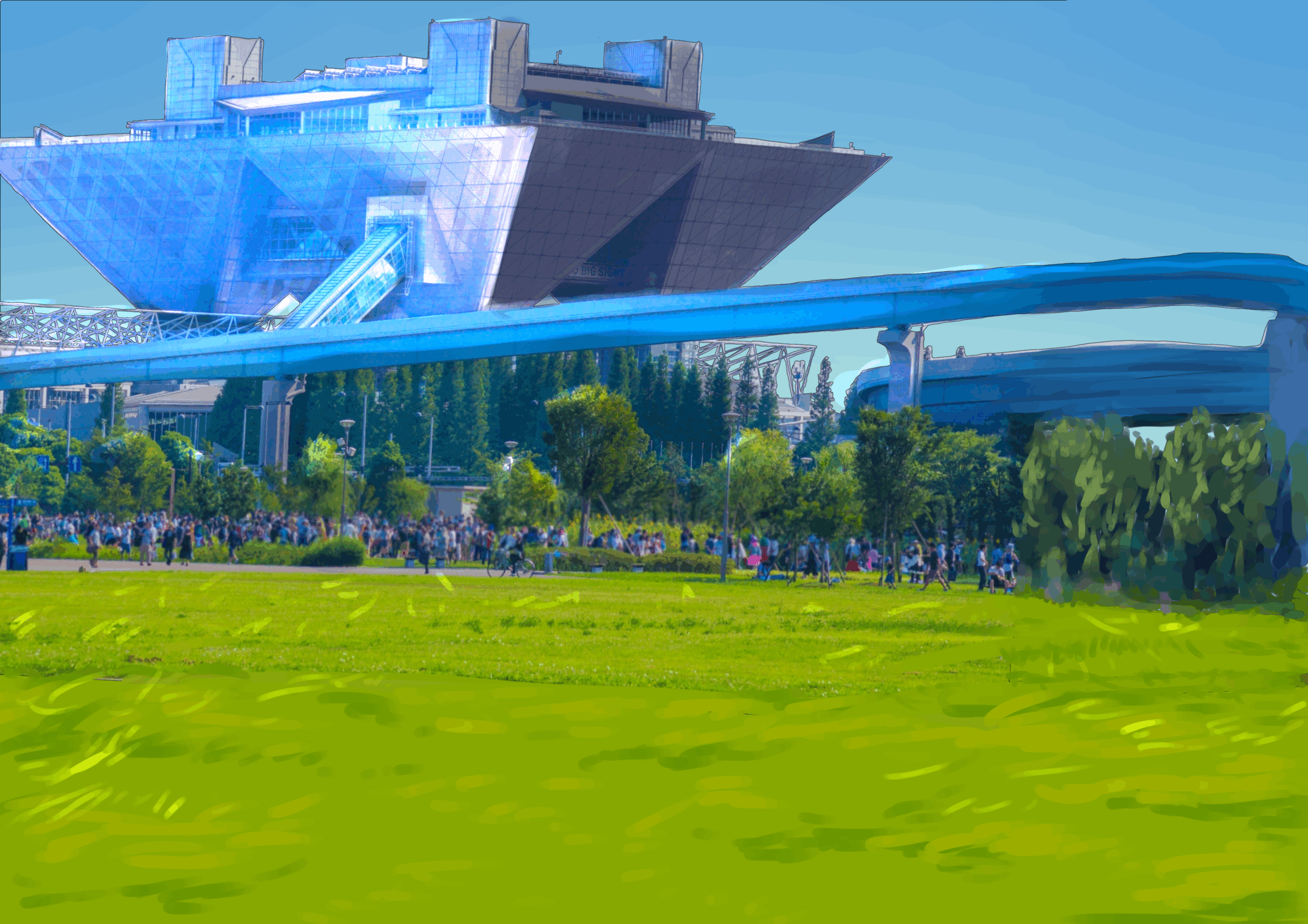 【背景写真と絵をなじませる方法】面倒な背景は写真を使えば楽できるんじゃね？ | sin-zakki